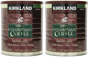 signature 100% colombian coffee supremo bean dark roast-fine grind, 6 pound ,signature-ykgj