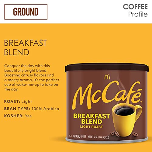 McCafe Breakfast Blend Light Roast Ground Coffee (30 Ounce Canister)