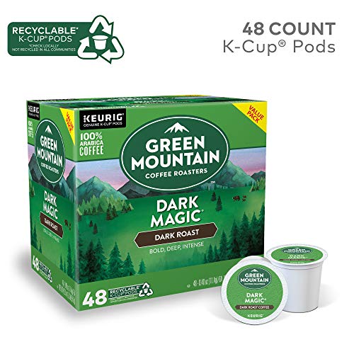 Green Mountain Coffee Roasters Dark Magic, Single-Serve Keurig K-Cup Pods, Dark Roast Coffee, 48 Count