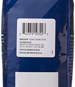 AmazonFresh Organic Fair Trade Sumatra Ground Coffee, Dark Roast, 12 Ounce