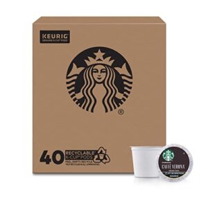 starbucks k-cup coffee pods—dark roast coffee—caffè verona for keurig brewers—100% arabica—1 box (40 pods)