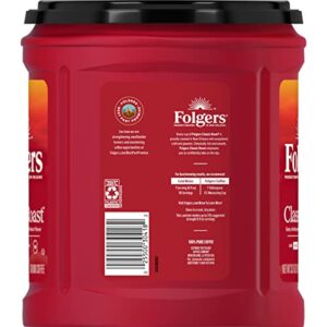 Folgers Classic Roast Medium Roast Ground Coffee, 33.7 Ounces (Pack of 6)