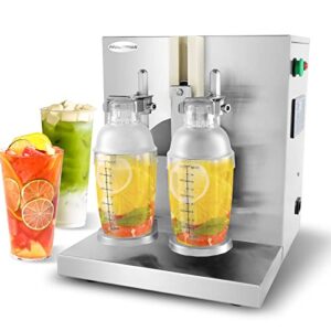 moonshan automatic milk tea shaker machine 360° for bubble tea boba tea electric milk tea shaking machine juice coffee milk wine cocktail double cup 350ml-750ml with pc cups