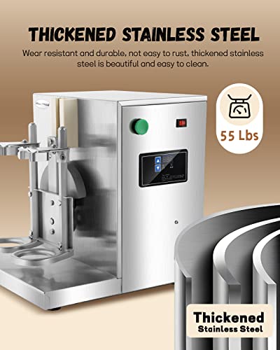 Moonshan Automatic Milk Tea Shaker Machine 360° for Bubble Tea Boba Tea Electric Milk Tea Shaking Machine Juice Coffee Milk Wine Cocktail Double Cup 350ml-750ml with PC Cups