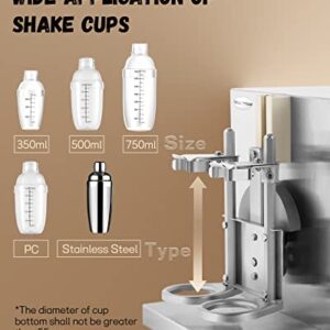 Moonshan Automatic Milk Tea Shaker Machine 360° for Bubble Tea Boba Tea Electric Milk Tea Shaking Machine Juice Coffee Milk Wine Cocktail Double Cup 350ml-750ml with PC Cups