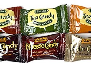 Bali's Best Coffee & Tea Candies 6-Flavor Variety: One 3 lb Assorted Bag of Coffee, Espresso, Latte, Green Tea Latte, Citrus Green Tea, and Classic Iced Tea in a BlackTie Box