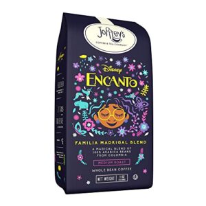 joffrey’s coffee – disney encanto familia madrigal blend, disney specialty coffee collection, artisan medium roast coffee, 100% arabica beans, brew or french press (whole bean, 11 oz)