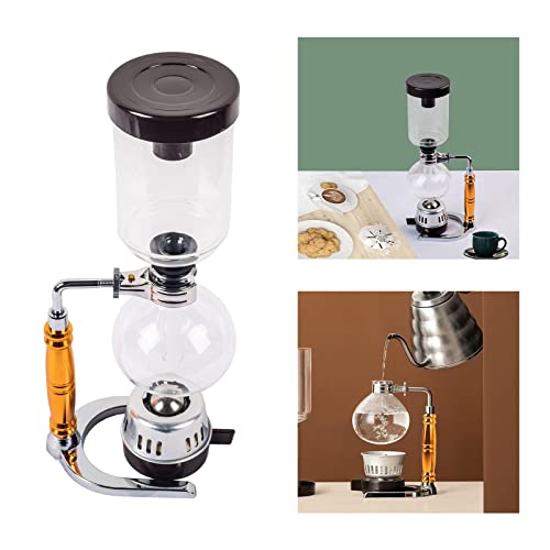 Retro Style Siphon Coffee Maker Heat Resistant Tea Maker Machine for Office Dining Room Kitchen Gifts, 5 Cup