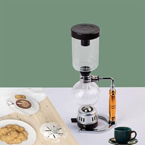 Retro Style Siphon Coffee Maker Heat Resistant Tea Maker Machine for Office Dining Room Kitchen Gifts, 5 Cup