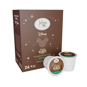 joffrey’s coffee – disney french roast blend, artisan dark roast, arabica coffee beans, full-bodied blend, hints of caramel & chocolate, keurig 2.0 compatible (decaffeinated, single serve, 24 count)