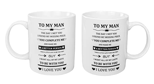 INOGIH Personalized Tea and Coffee-Ceramic-Mug Coffee Tea Cup for Dad/Father/Husband/Boyfriend Funny Cute Love Gift for Valentines Day White Ceramic Novelty Tea Cup