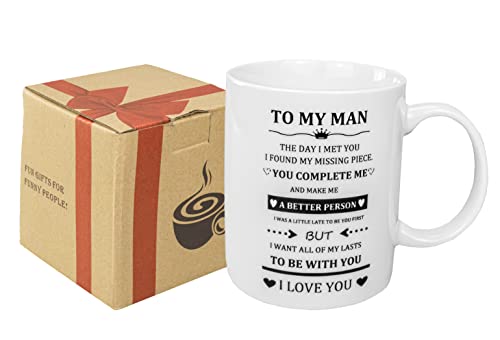 INOGIH Personalized Tea and Coffee-Ceramic-Mug Coffee Tea Cup for Dad/Father/Husband/Boyfriend Funny Cute Love Gift for Valentines Day White Ceramic Novelty Tea Cup