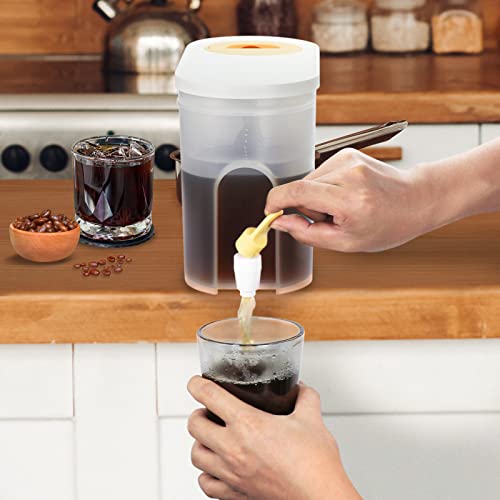 FTUREERA Cold Brew Coffee Maker 1 Gallon Iced Tea & Coffee Maker with Stainless Steel Mesh Filter and Spigot