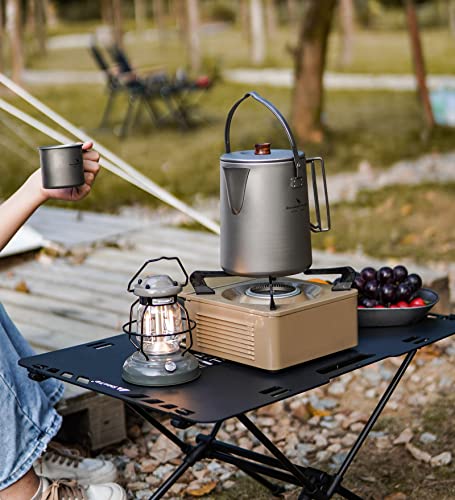 Boundless Voyage Titanium Camping Coffee Pot 1.5L Barista Kettle Coffee Maker Outdoor Traveling Campfire Stovetop Fast Brew Kettle, Capacity 50 Fl.Oz