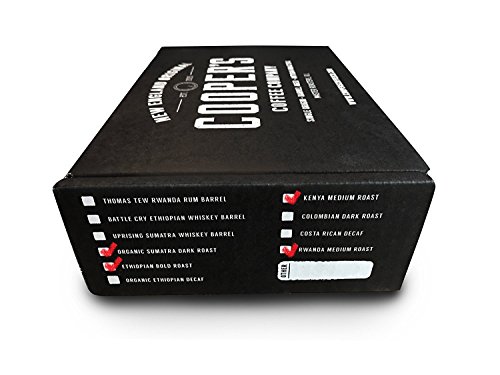 Gourmet Coffee Sampler Gift Box Set | Coffee 4 bags | 1lb Total | Sumatra Dark, Kenya AA Medium-Dark, Rwanda Medium, Natural Ethiopian Medium-Light, 1lb Total (Ground)