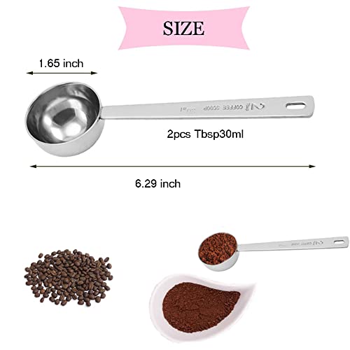 WoYous Tea Scoop, 5 Pcs Tea Scoop For Loose Tea Set Stainless Steel Silver Tea Measuring Spoon Tea Bag Squeezer and Small Tea Scoops for Home Tea Coffee Milk Sugar