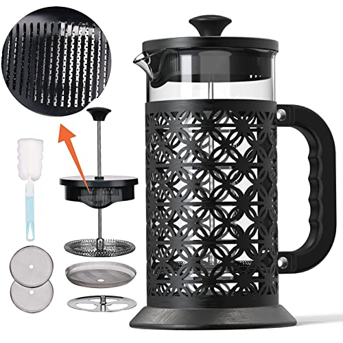 SDFGH Best French Press Coffee Maker 34oz, Coffee French Press,Coffee & Tea Pot,5 Layers Of Filter Element ,Two-way Water Ou