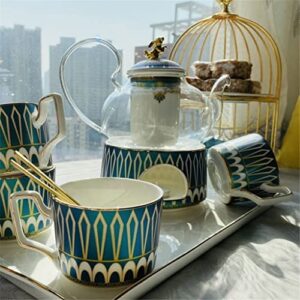 Modern Teapots Vintage English Ceramic Teapot Coffee Pot Set Cup Saucer Spoon Set Bone China Tea Cup Tea Set Teapots