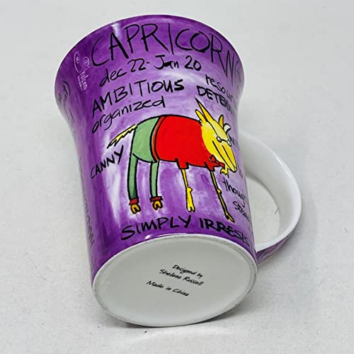 Capricorn Shelena Russell Zodiac Coffee Tea Mug Purple