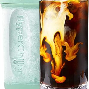 HyperChiller HC2M# Patented Iced Coffee/Beverage Cooler, NEW, IMPROVED,STRONGER AND MORE DURABLE! Ready in One Minute, Reusable for Iced Tea, Wine, Spirits, Alcohol, Juice, 12.5 Oz, Spearmint