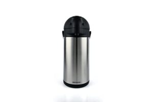 heritage66 stainless steel thermal coffee carafe airpot beverage dispenser large triple wall thermal vacuum insulated 10 hours heat retention 20 hours cold retention tea water coffee (3liter / 101 oz)