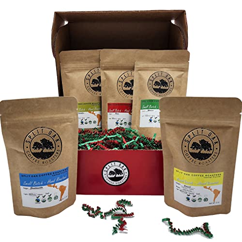 Best Coffee Samples 5 Pack Coffee Gift Set Las Americas. Gourmet Organic Medium Roast whole Bean Coffee with Best Beans From Mexico, Guatemala, Peru, Colombia and Brazil