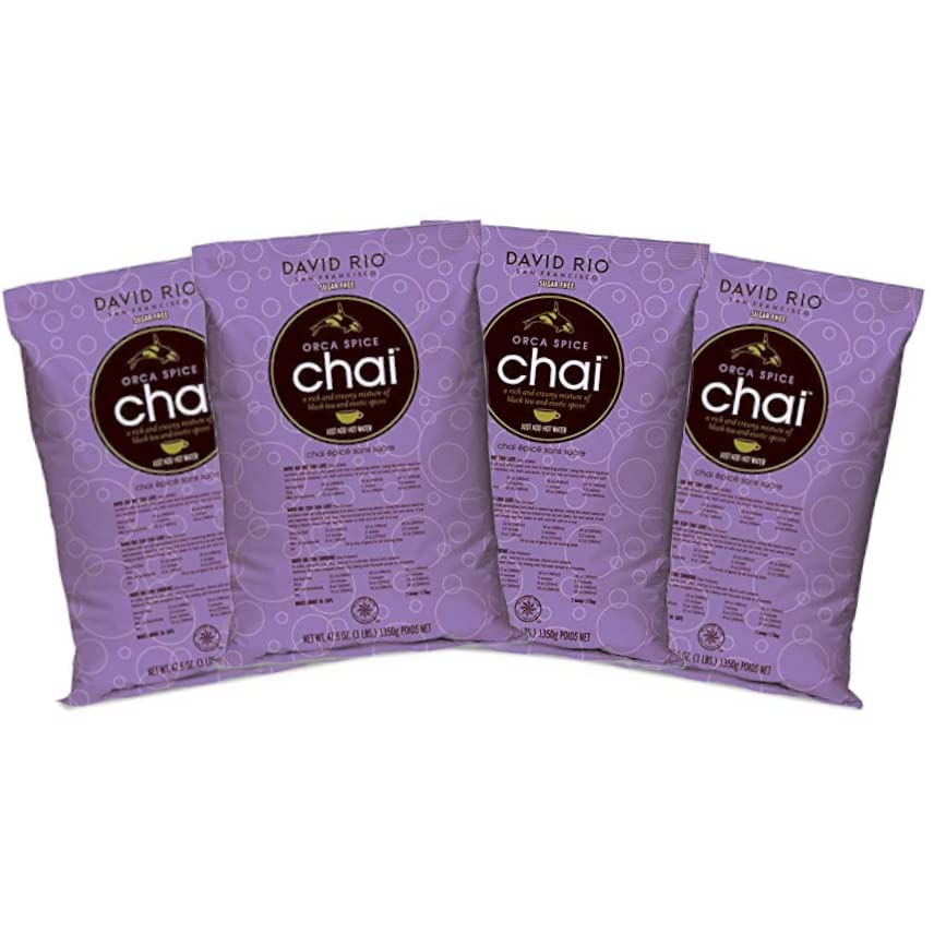 David Rio Orca Spice Sugar Free Chai, 48 Ounce (Pack of 4)