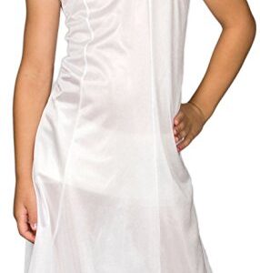 Girl's Full Tea Length Tricot Slip - Size 8, White