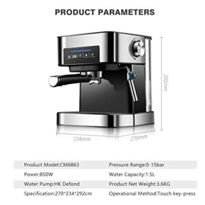 IEASEkfj Espresso Machine Coffee Maker Espresso Maker Semi-Automatic Pump Type Cappuccino Milk Bubble Maker for Home Coffee Machine