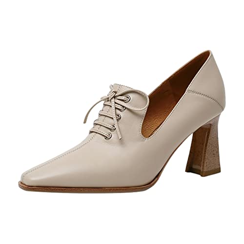 Women's Retro English Style Pointed Thick Heel French Single Shoes Size 9 Womens Shoes Casual