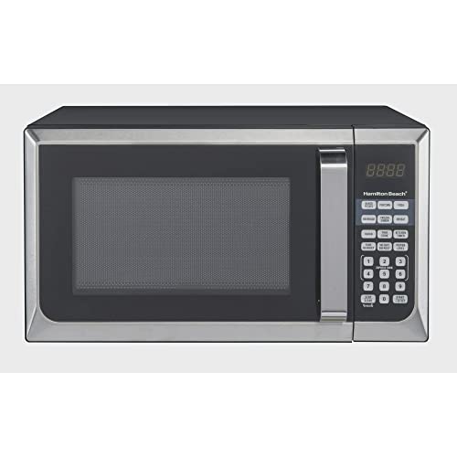 PartyUnix 0.9 Cu. Ft. Stainless Steel Countertop Microwave Oven