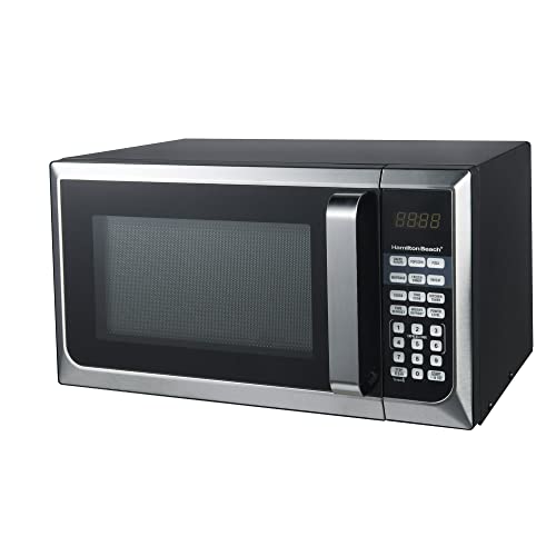 PartyUnix 0.9 Cu. Ft. Stainless Steel Countertop Microwave Oven