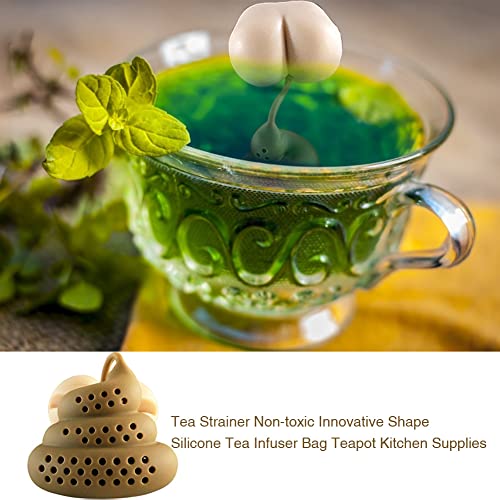 Funny Tea Infuser for Loose Tea, 1/2 Pieces Silicone Loose Leaf Tea Infuser, Tea Strainer Strainer & Steeper Hot Tea Filter, Fine Mesh Tea Filter, Gift for Tea Lover Drinkers Father's Day