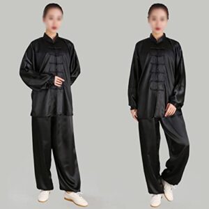 NTCE Womens Tai Chi Uniform Zen Meditation Suit Performance Wear Chinese Kung Fu Yoga Suit Black-XS