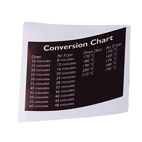 BAILIY Magnetic Sticker Air Fryer Cooking Time Chart Kitchen Conversion Chart Quick Fryer Air Must-Have Reference Guide Accessories