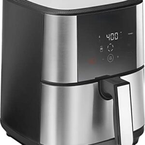 Touch Digital Air Fryer, 5 Qt, Stainless Steel, With 4 Built-in Cooking Functions, Built-in LED, Intuitive Digital Control, Suitable For Dining Room or Kitchen Etc, Silver