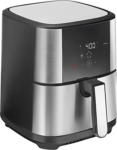 Touch Digital Air Fryer, 5 Qt, Stainless Steel, With 4 Built-in Cooking Functions, Built-in LED, Intuitive Digital Control, Suitable For Dining Room or Kitchen Etc, Silver