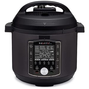 instant pot pro 10-in-1 pressure cooker, slow cooker, rice/grain cooker, steamer, sauté, sous vide, yogurt maker, sterilizer, and warmer, includes app with over 800 recipes, black, 6 quart