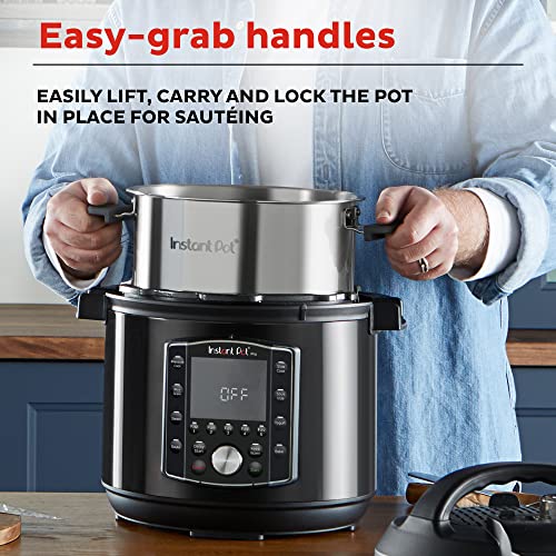 Instant Pot Pro 10-in-1 Pressure Cooker, Slow Cooker, Rice/Grain Cooker, Steamer, Sauté, Sous Vide, Yogurt Maker, Sterilizer, and Warmer, Includes App With Over 800 Recipes, Black, 6 Quart