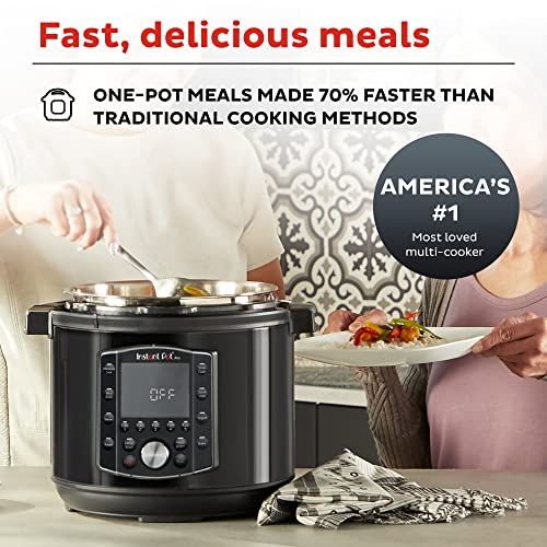 Instant Pot Pro 10-in-1 Pressure Cooker, Slow Cooker, Rice/Grain Cooker, Steamer, Sauté, Sous Vide, Yogurt Maker, Sterilizer, and Warmer, Includes App With Over 800 Recipes, Black, 6 Quart