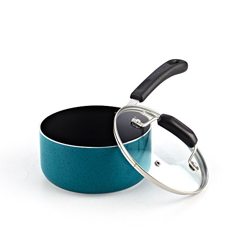 Cook N Home 12-Piece Nonstick Stay Cool Handle Cookware Set, Turquoise