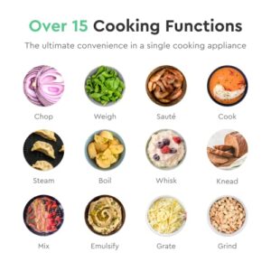 Multo By CookingPal, Smart Compact Countertop Multi-Functional Stainless Steel Food Processor Guided Recipes | WiFi Built-In | Chop, Knead, Steam And Cook All-In-One Cooker