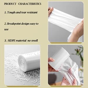 Small Trash Bags 4 Gallon 110 Count, Clear Waste Basket Trash Bags for Bathroom, Kitchen, Bedroom, 5 Gallon Garbage Bags Unscented Can 15 Liters