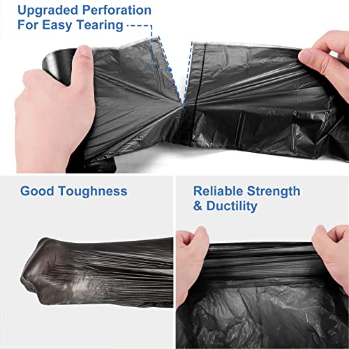 Small Trash Bags 3-5 Gallon, Inwaysin 200 Count Small Bathroom Trash Bags Black, Strong Small Garbage Bags 4 Gallon Biodegradable, Unscented, Size Expanded for Bathroom Kitchen