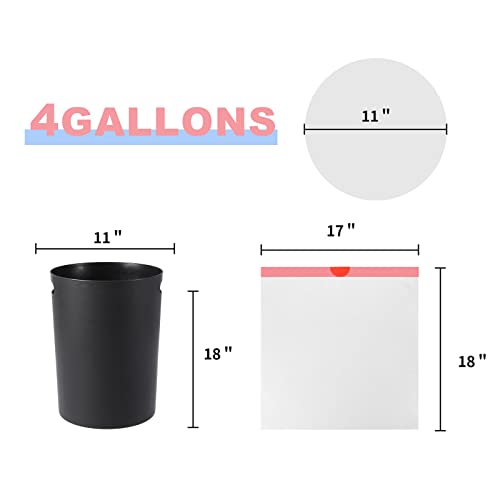 Small Trash Bag 4 Gallon Drawstring Garbage Bags 100 Count Thickened Design Stretchy. Disposable Bags 2-4 Gallon Bathroom kitchen Trash Bags White 100 Count