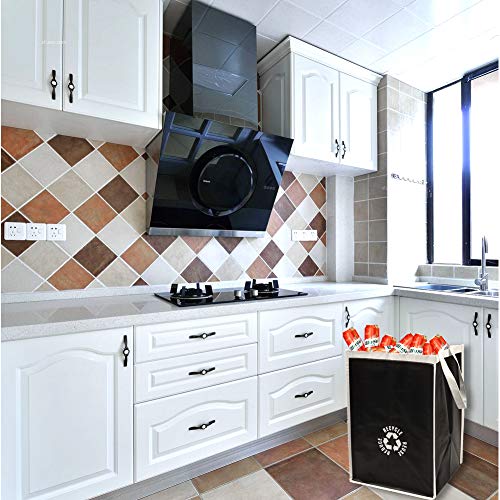 Lily queen Recycle Waste Bin for Kitchen Home Trash Sorting Bins Bag Base Plate Waterproof Baskets Container Polypropylene 2 Set