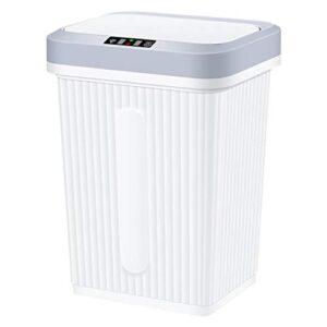 wenlii 16l smart automatic sensor dustbin trash can usb rechargeable induction waste bin rubbish can home living room garbage bucket (color : e)