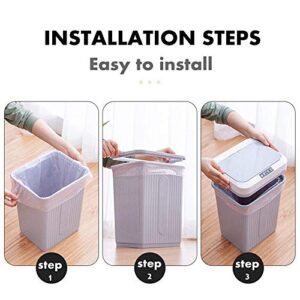 WENLII 16L Smart Automatic Sensor Dustbin Trash Can USB Rechargeable Induction Waste Bin Rubbish Can Home Living Room Garbage Bucket (Color : E)