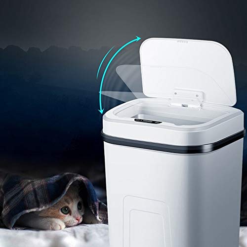 WENLII 15L Smart Induction Trash Can Sensor Large Automatic Trash Bin Home Intelligent Electric Garbage for Bathroom Kitchen