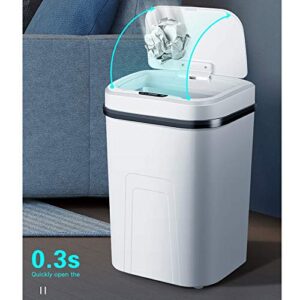 WENLII 15L Smart Induction Trash Can Sensor Large Automatic Trash Bin Home Intelligent Electric Garbage for Bathroom Kitchen